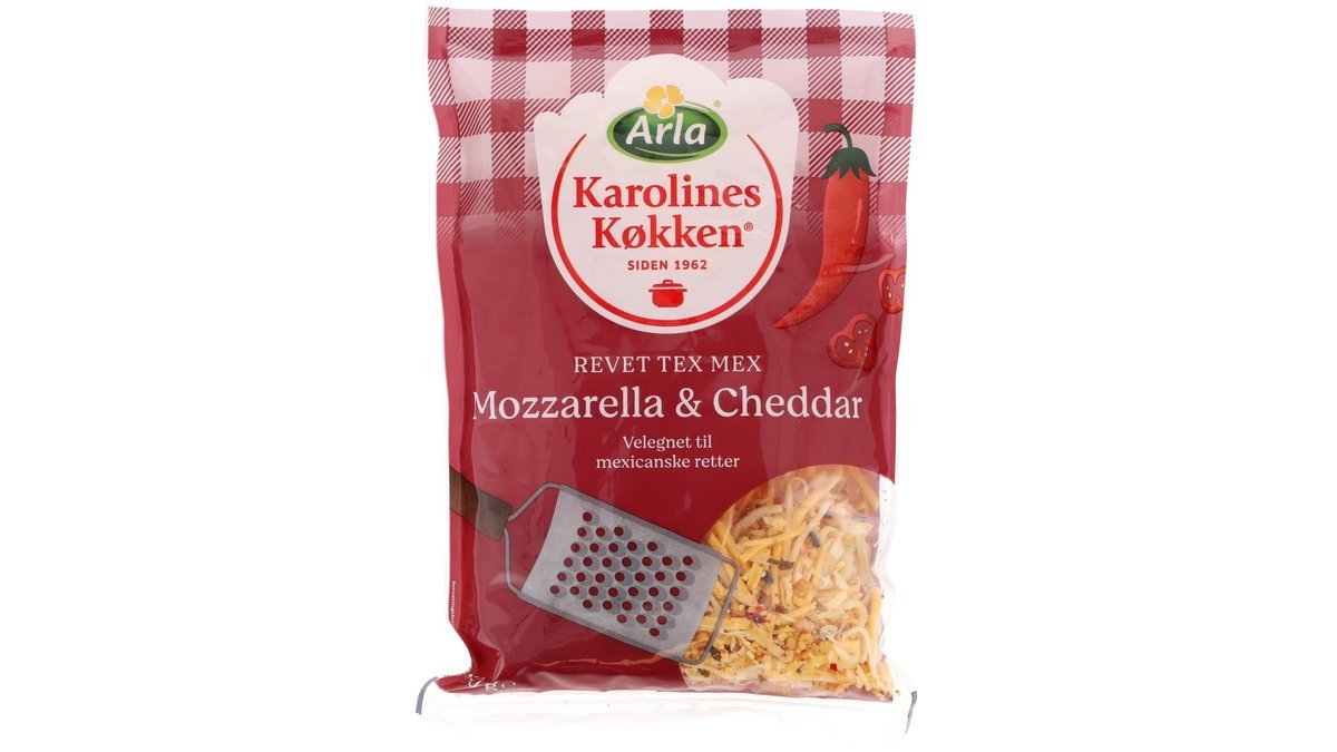 Revet ost mozzarella & cheddar, Arla Karolines Køkken | Wolt Market ...