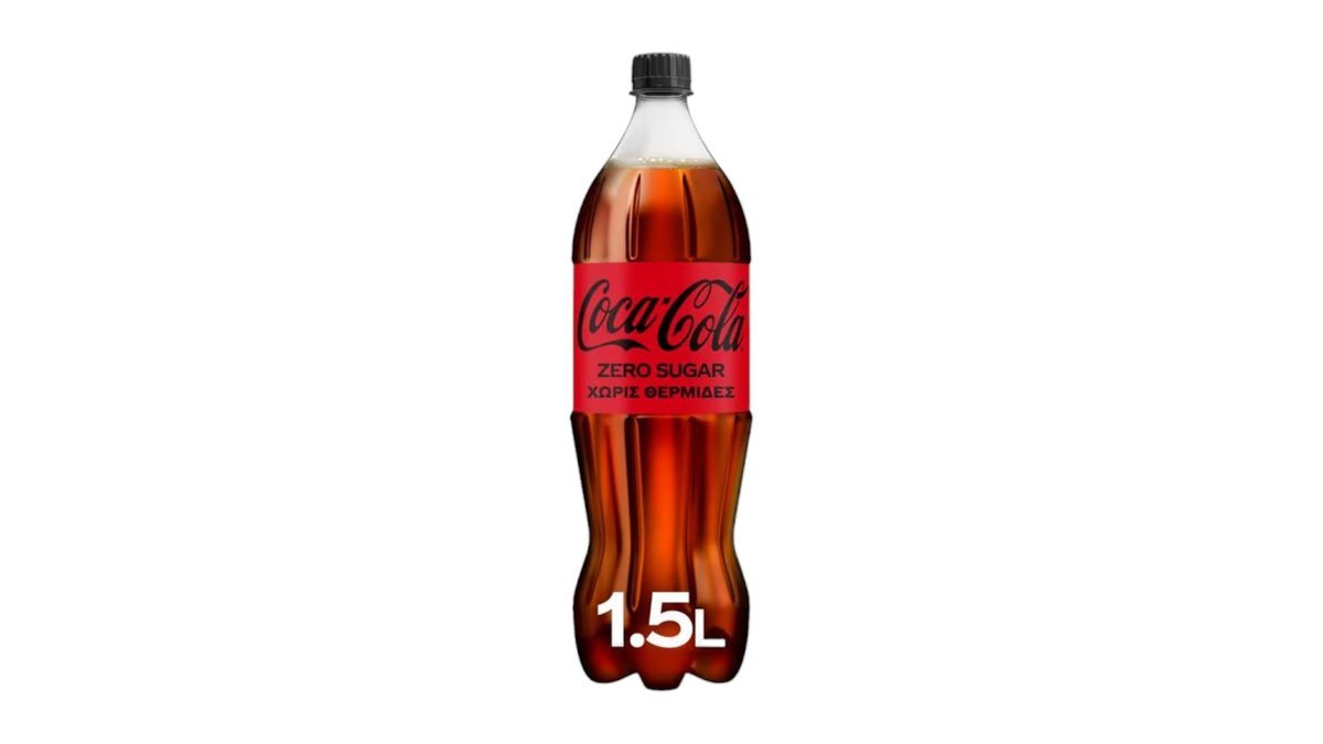 COCA COLA ZERO Αναψυκτικό Cola Zero Φιάλη 1,5lt | ΑΒ Βασιλόπουλος Ηράκλειο Ικάρου | Wolt
