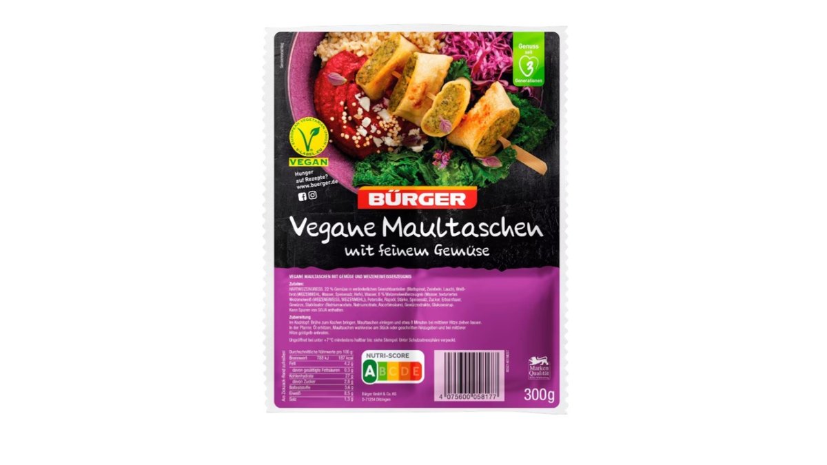 Bürger Maultaschen mit Feinem Gemüse | EDEKA Sehrer | Wolt