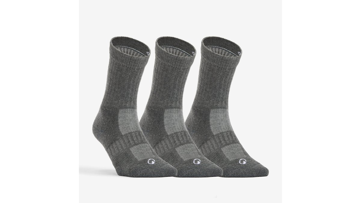 SET DE 3 PERECHI DE ȘOSETE LUNGI DE TENIS DECATHLON RS 500 GRI ...