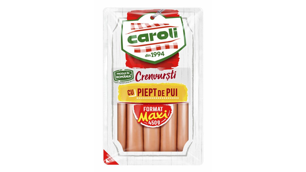 Caroli Crenvursti Cu Piept De Pui 450G | Carrefour Hypermarket Baneasa (9155) | Wolt