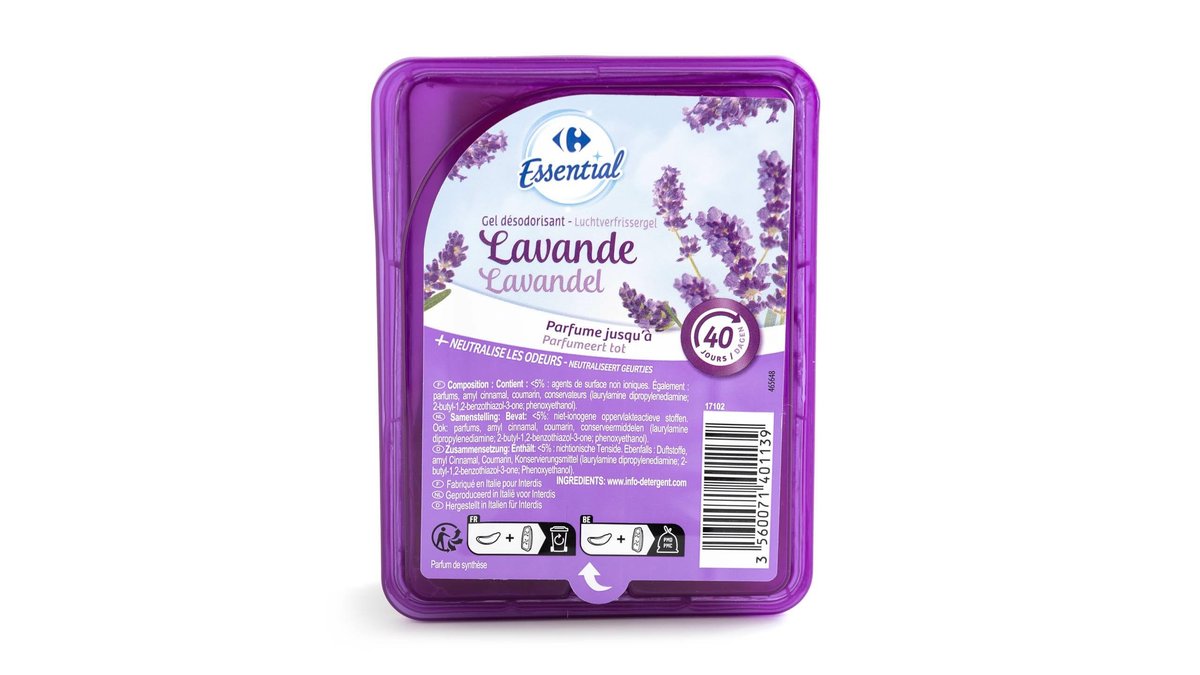 Odorizant camera gel Carrefour Essential, lavanda, 150g | Carrefour Hypermarket Colosseum (9164 ...