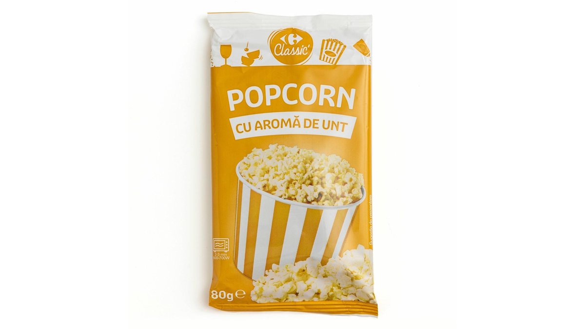Popcorn Carrefour Classic pentru microunde, cu unt 80g | Carrefour Market Victoriei (3109) | Wolt