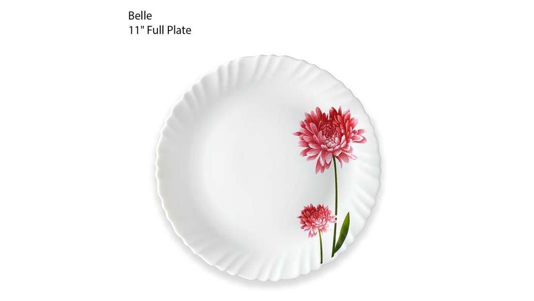 Farfurie intinsa Belle, opal, 28 cm, Alb cu model | Carrefour Hypermarket Chiajna (9151) | Wolt