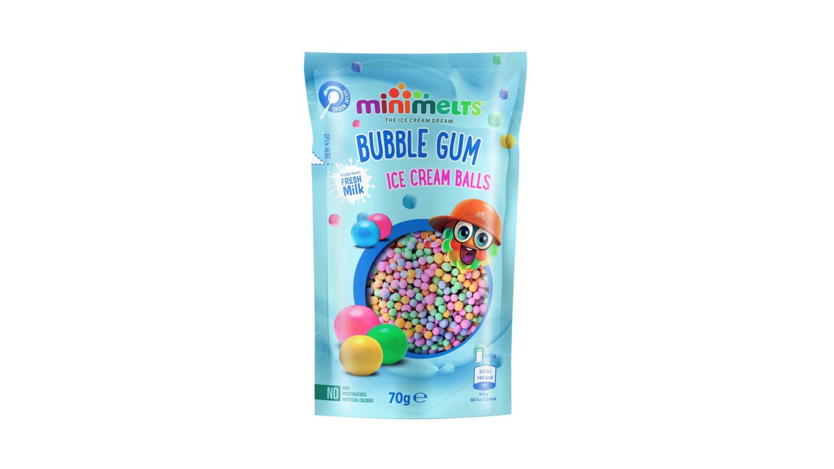Inghetata bilute cu aroma de guma de mestecat 70g Miniments | Carrefour ...