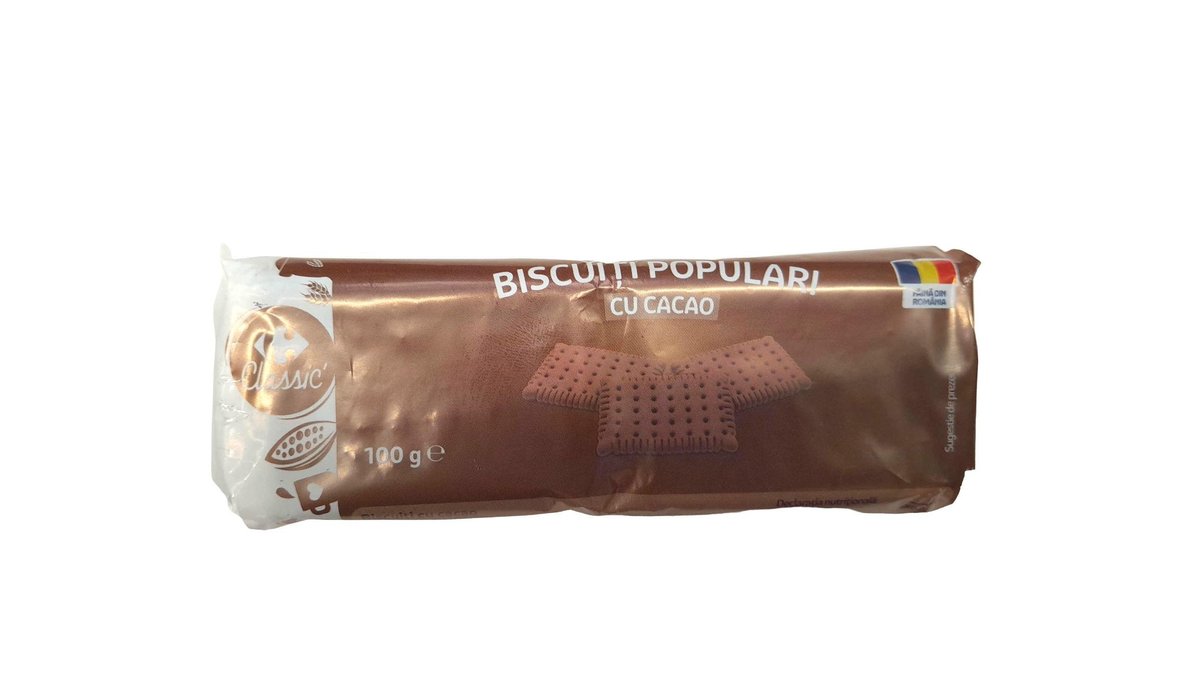 Biscuiti populari cu cacao Carrefour Classic 100g | Carrefour ...