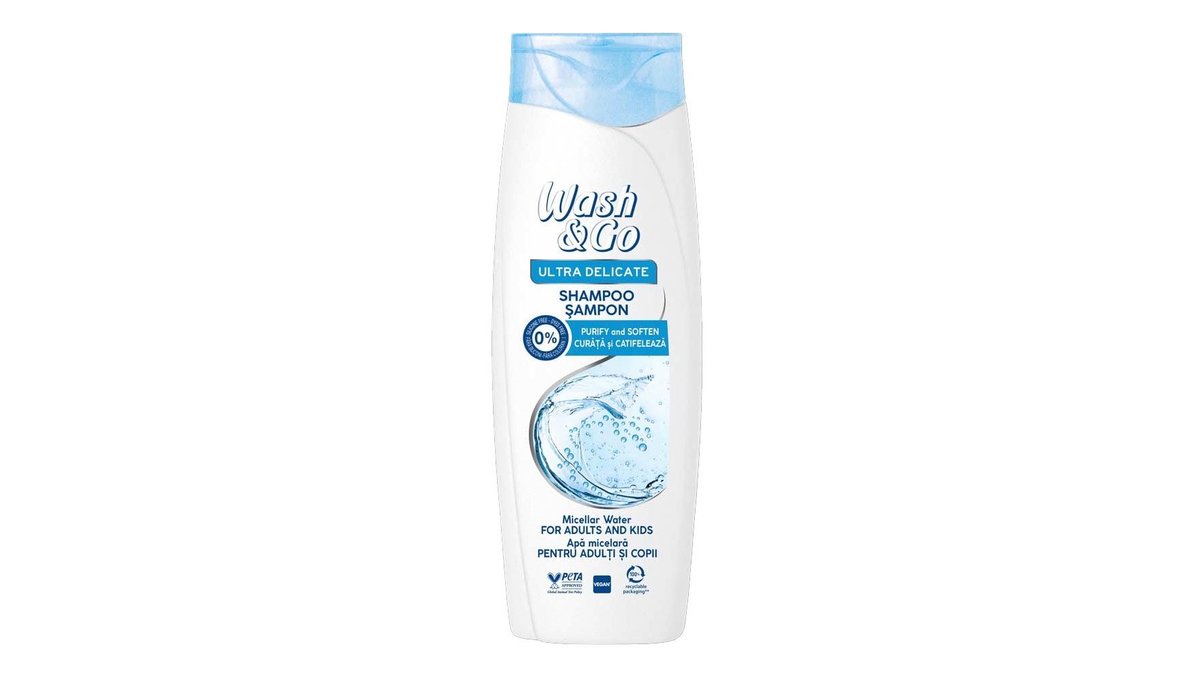 Sampon cu apa micelara Wash&Go Ultra Delicate, pentru adulti si copii, 360 ML | Carrefour ...