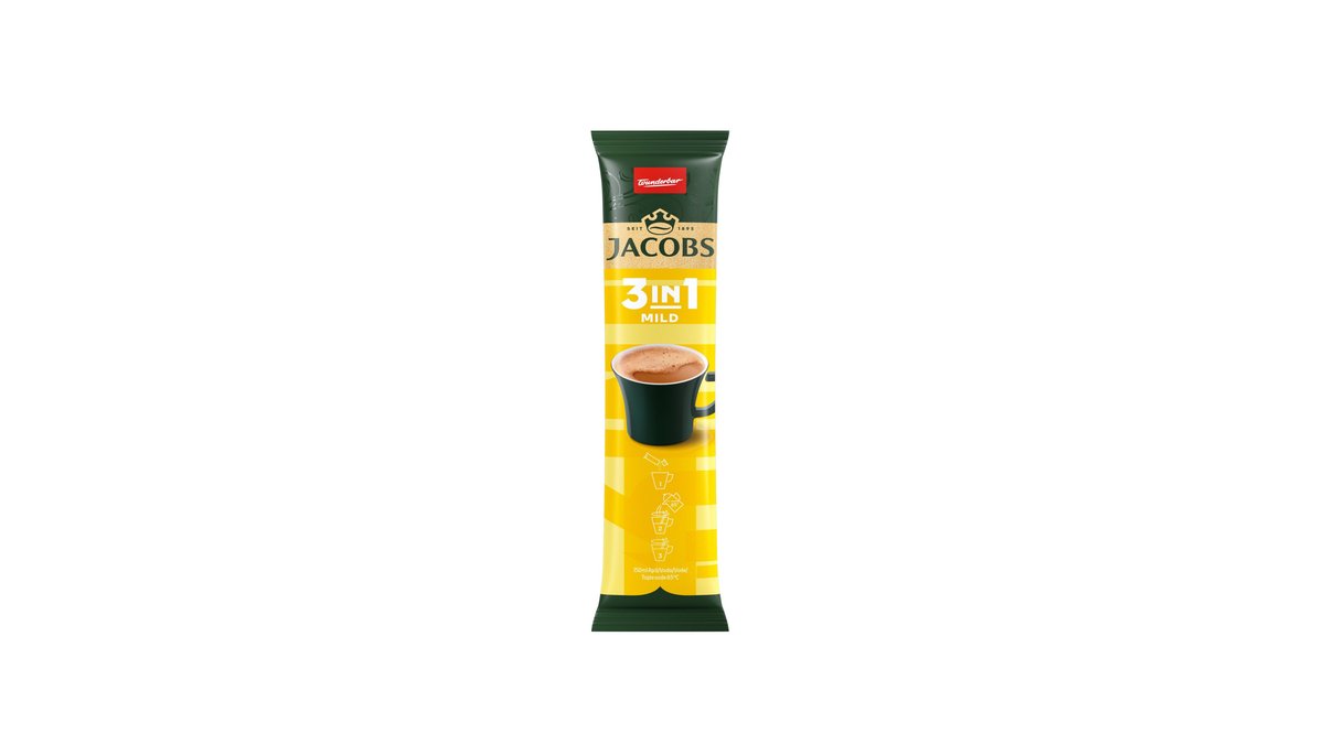 Cafea instant plic, Jacobs 3 in 1 Mild, 11.1 g | Carrefour Hypermarket ...