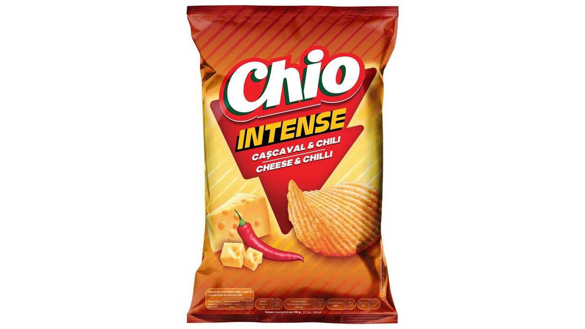Chipsuri ondulate din cartofi cu gust de Cascaval si Chilli 120G Chio ...