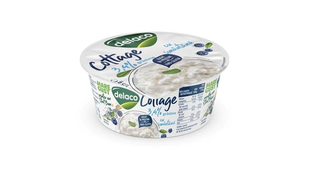 Branza Cottage Cu Smantana 3.4% 175G Delaco | Carrefour Hypermarket ...