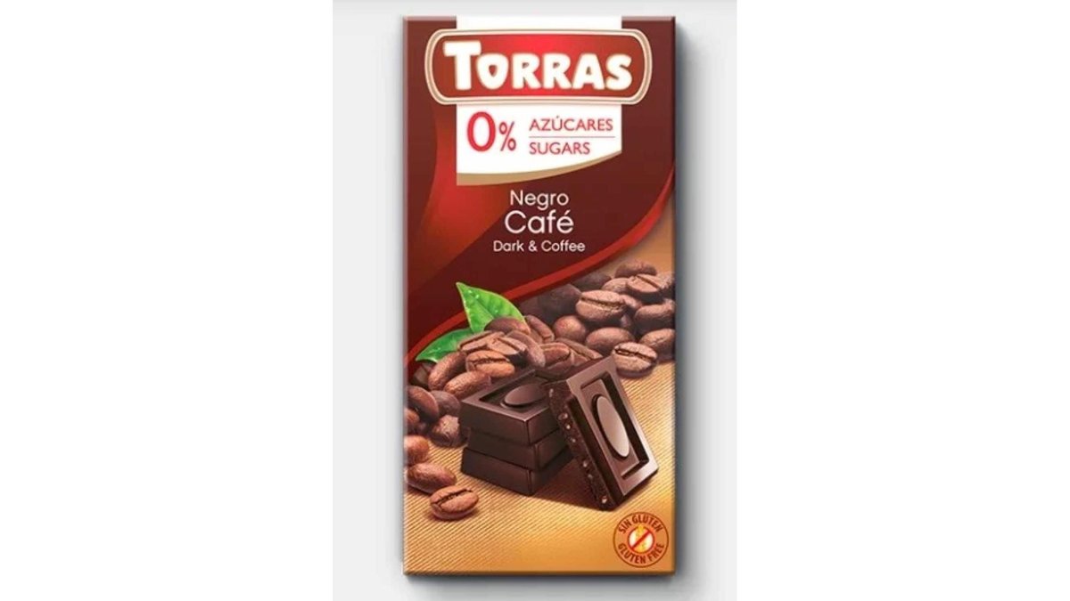Ciocolata neagra cu cafea, fara zahar 75g Torras | Carrefour ...