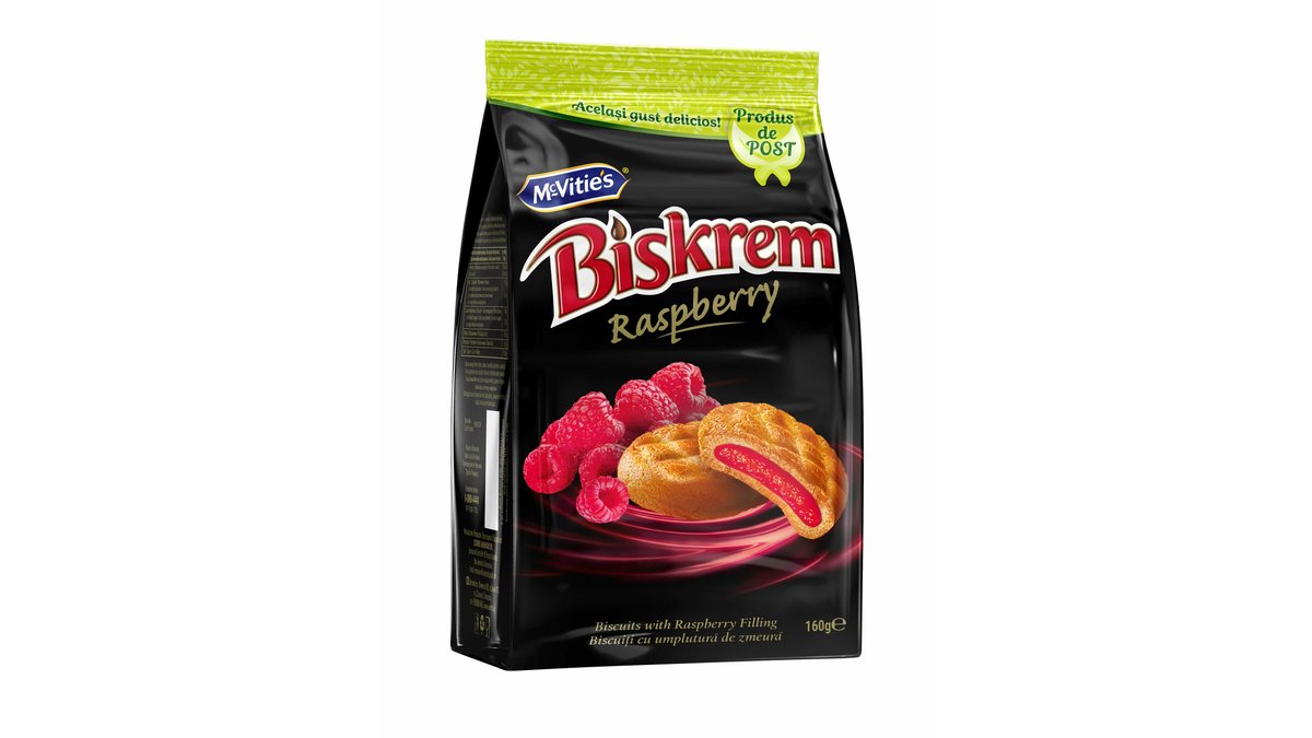 Biscuiti de post cu zmeura Biskrem 160g | Carrefour Hypermarket Blejoi ...