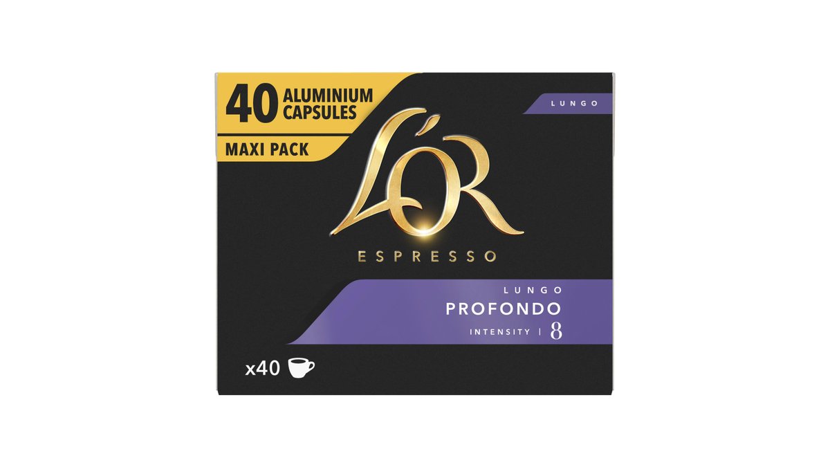 Cafea capsule L'OR Espresso Lungo Profondo, 40 bauturi x 110 ml ...