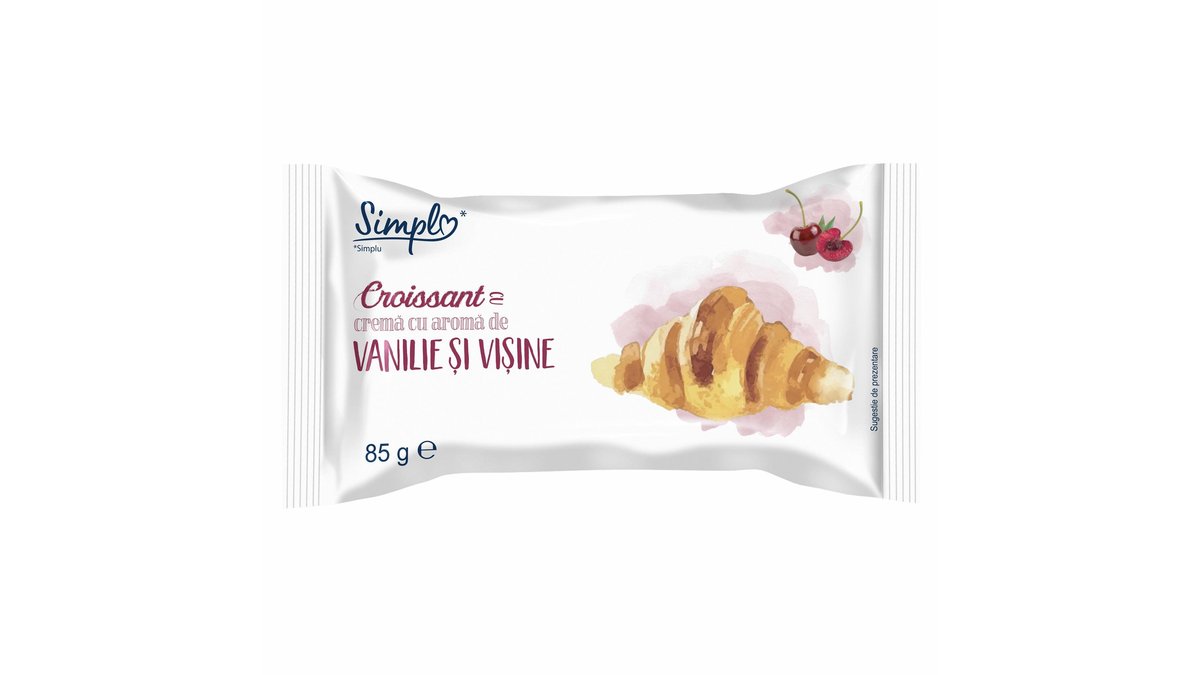 Croissant cu crema cu aroma de vanilie si visine 85g | Carrefour ...