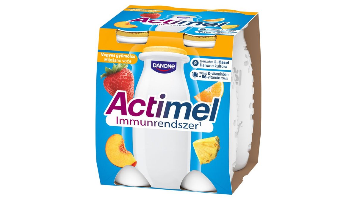 Danone Actimel vegyes gyümölcsízű zsírszegény joghurtalapú ital (4 x 100 g), 400 g | Wolt Market ...