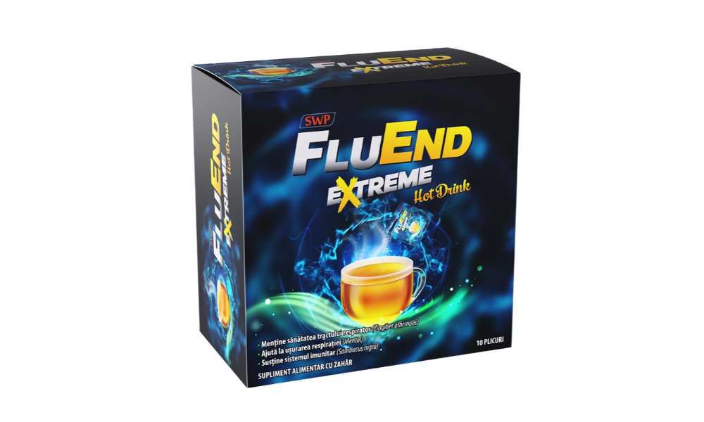 FluEnd Extreme Hot Drink, Sun Wave Pharma | 10 plicuri | Farmacia ...
