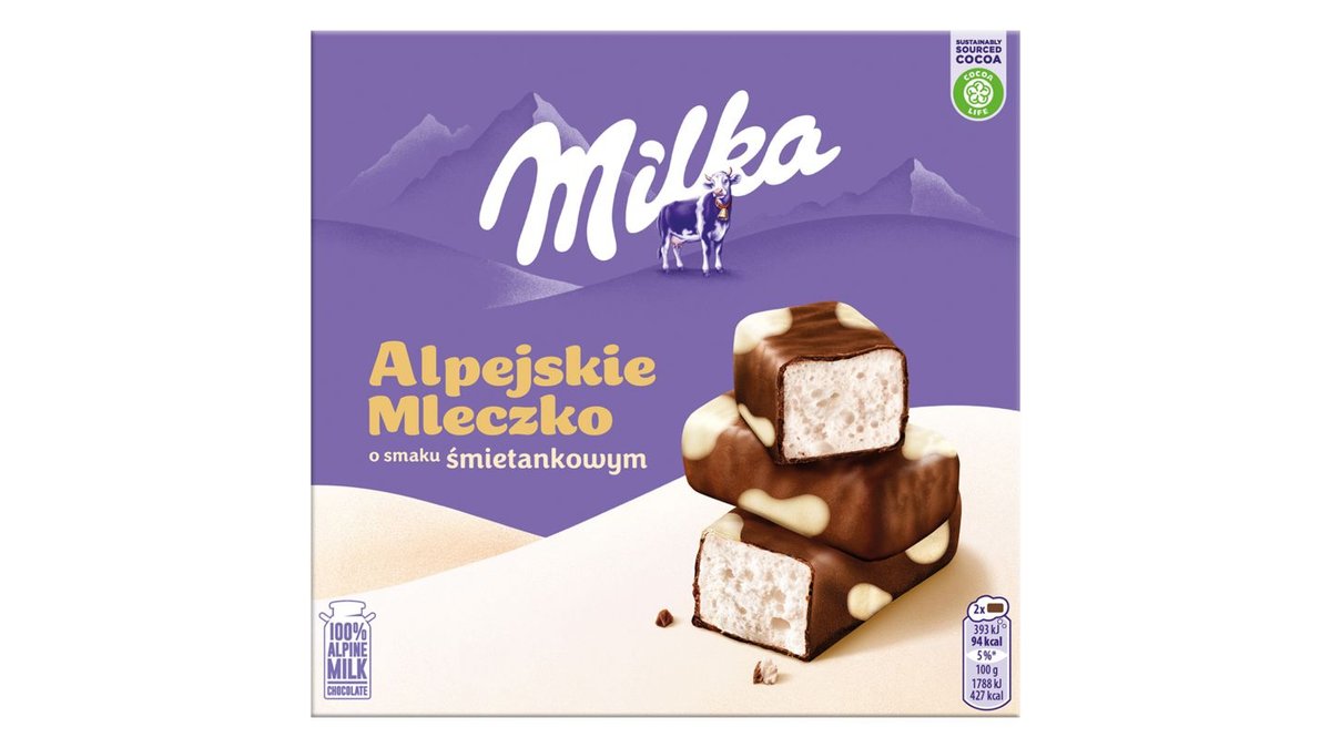 Milka Alpejskie Mleczko Pianka O Smaku śmietankowym 330 G | Lisek Mosbacha Wrocław | Wolt