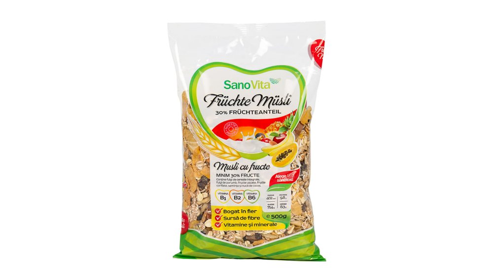 Musli cu fructe Sano Vita 500 g | Auchan - Militari | Wolt