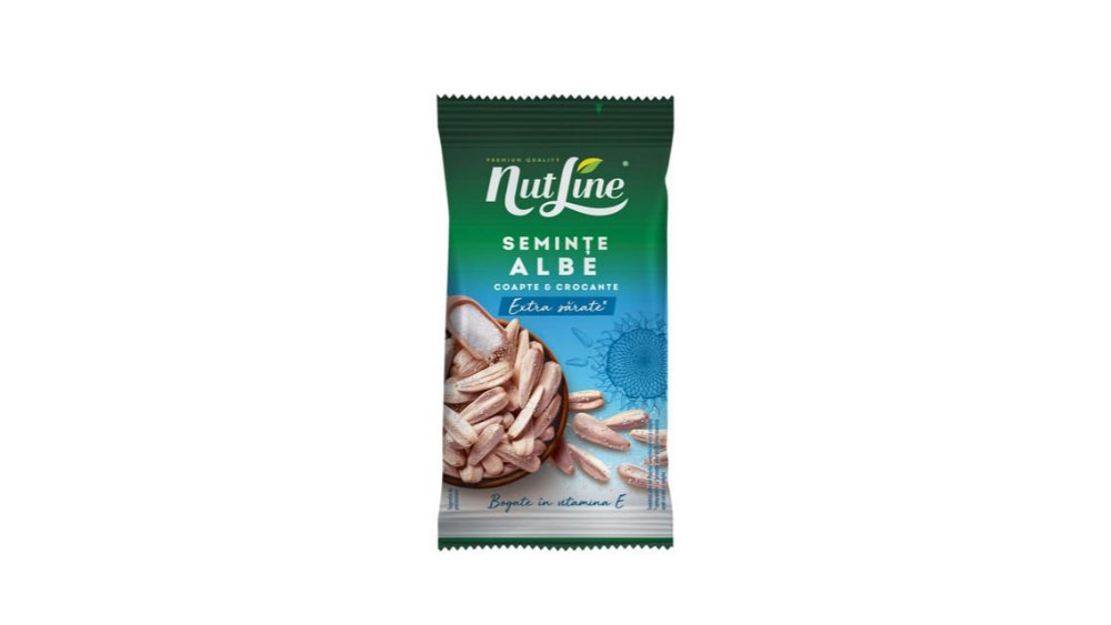 Seminte de floarea soarelui albe extra sarate Nutline, 100 g | Auchan ...