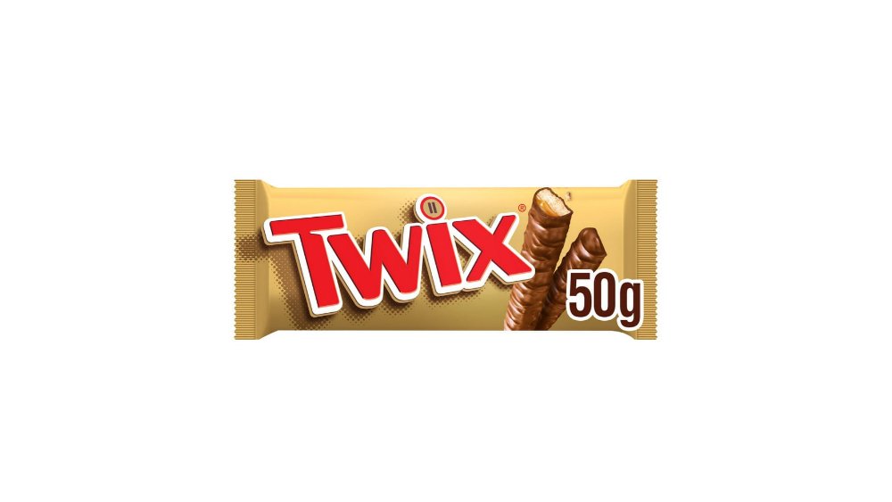 Baton cu biscuite si caramel invelit in ciocolata cu lapte Twix, 2 x 25 ...