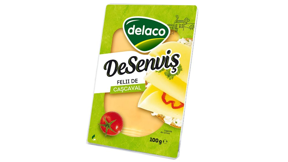 Cascaval feliat Delaco DeSenvis, 100 g | Auchan Hypermarket Timisoara ...