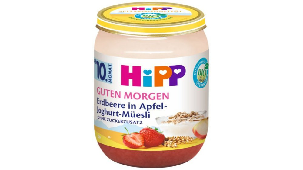 Piure de mere cu capsuni, iaurt si musli Hipp, de la 10 luni, 160 g ...