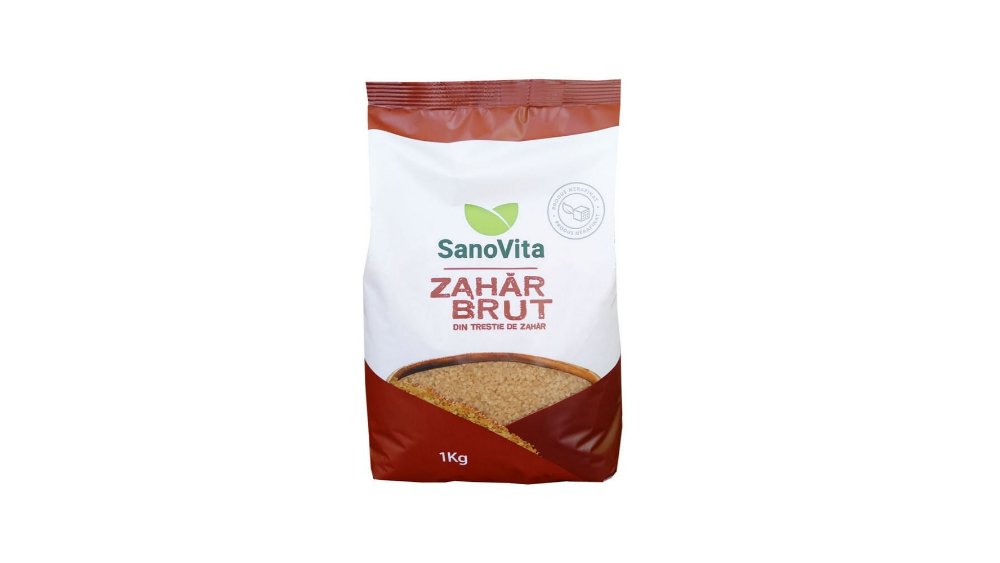 Zahar brut din trestie de zahar Sano Vita, 1 Kg | Auchan - Iasi | Wolt