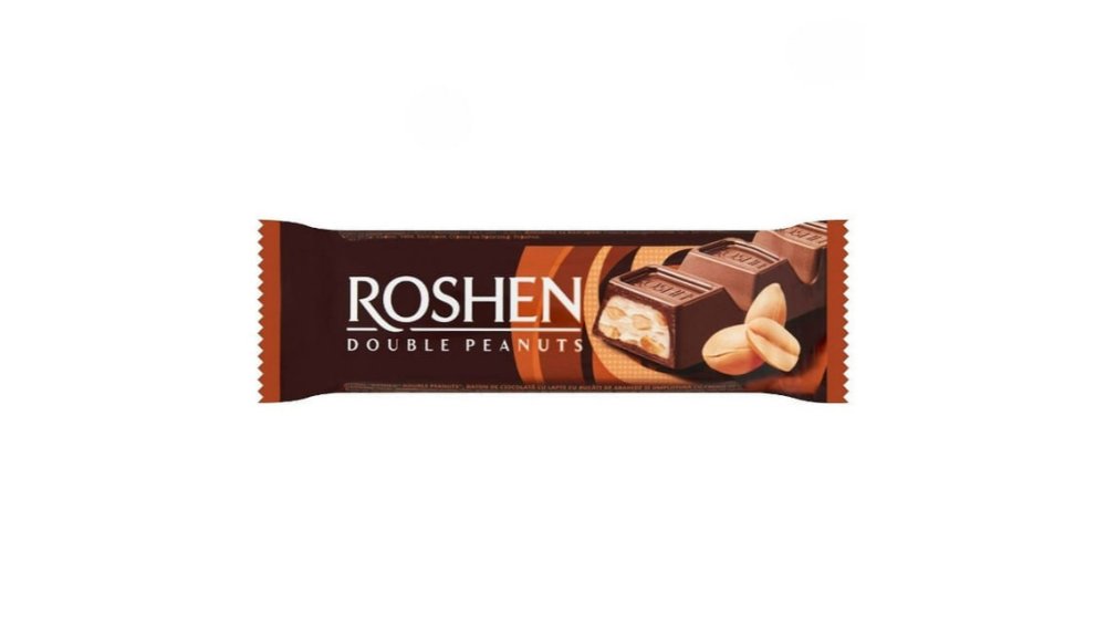 Baton de ciocolata cu arahide si crema cu arahide Roshen, 29 g | Auchan ...