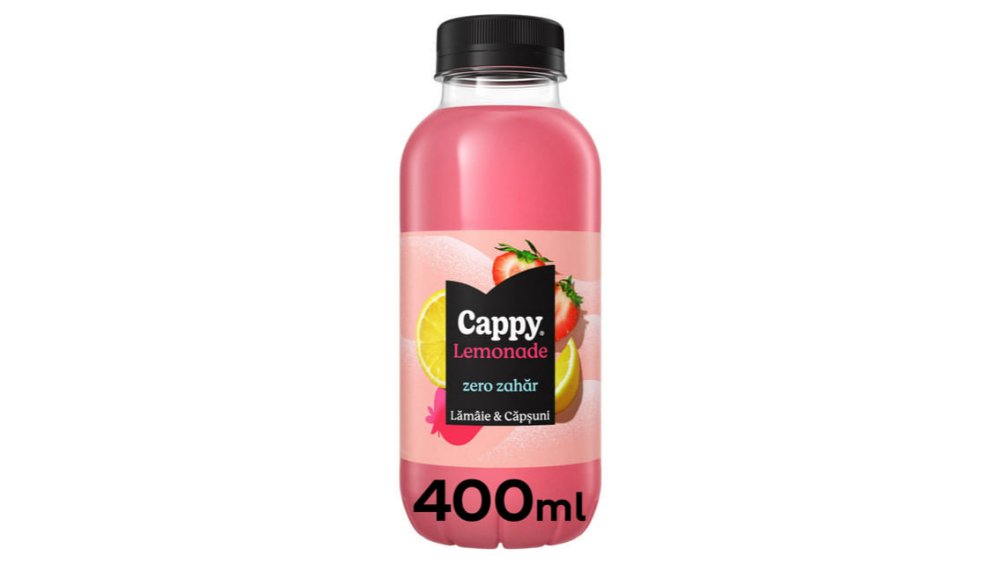 Bautura necarbogazoasa Cappy Lemonade Zero Zahar Lamaie & Capsuni, 0.4 ...