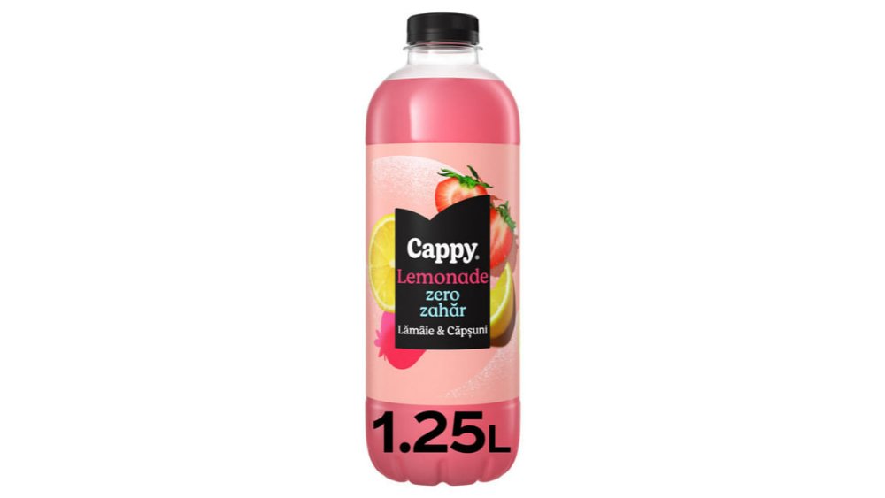 Bautura necarbogazoasa Cappy Lemonade Zero Zahar Lamaie si Capsuni, 1. ...