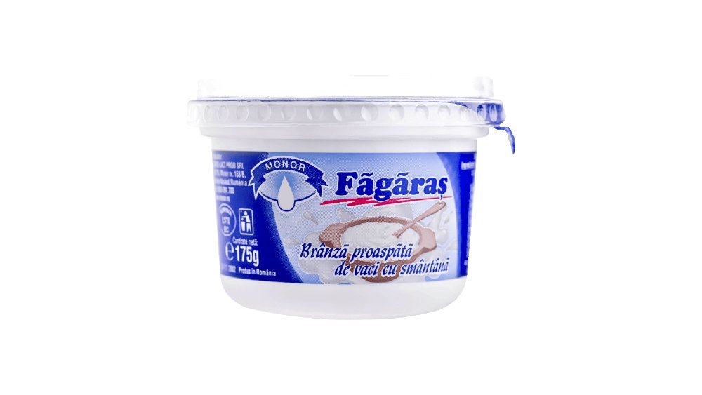 Branza de vaci cu smantana Fagaras, proaspata, 175 g | Auchan Supermarket Buziasului | Wolt
