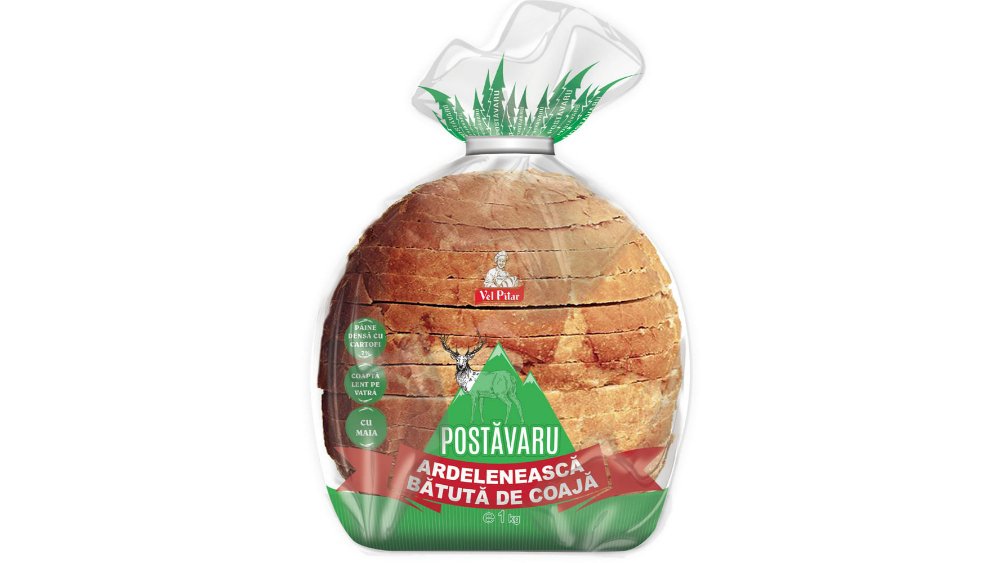 Paine ardeleneasca din faina alba Vel Pitar Postavaru, feliata, 1 kg ...