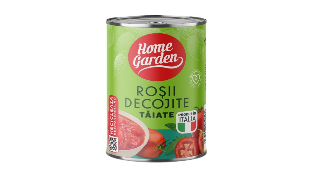Rosii decojite si taiate cuburi Home Garden, 400 g | Auchan Hypermarket ...