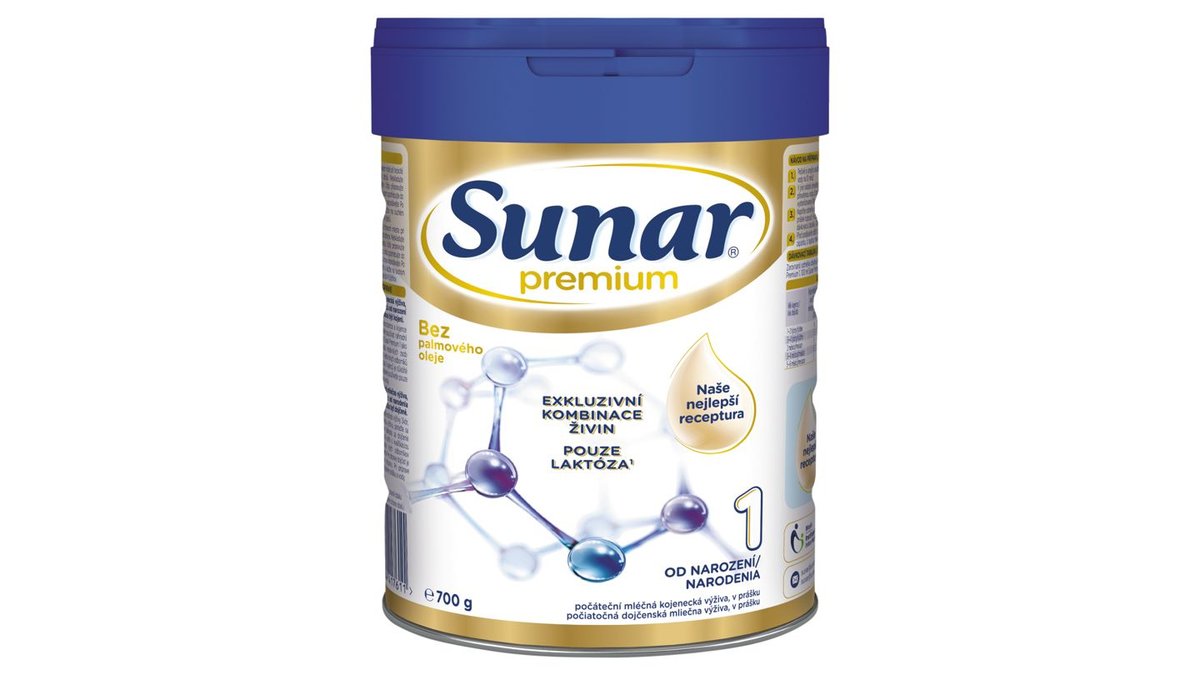 Sunar Premium 1 počáteční mléčná kojenecká výživa v prášku 700g | Tesco ...