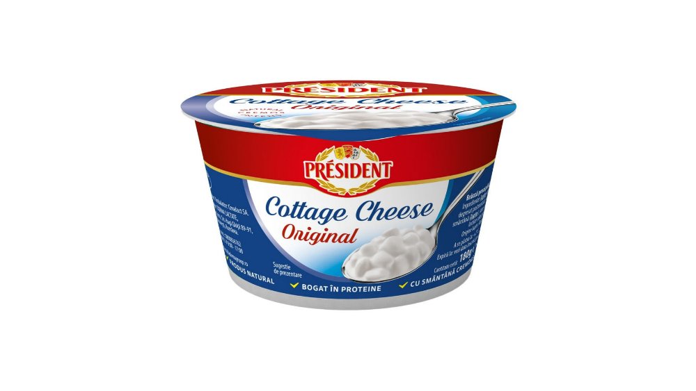 Branza cu smantana Cottage Cheese Original, bogat in proteine, 180 g | Auchan Hypermarket ...
