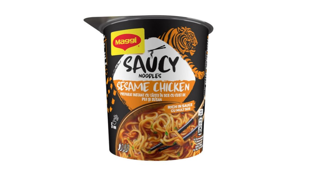 Preparat instant cu taitei in sos, pui si susan Maggi Saucy Noodles, 75 ...