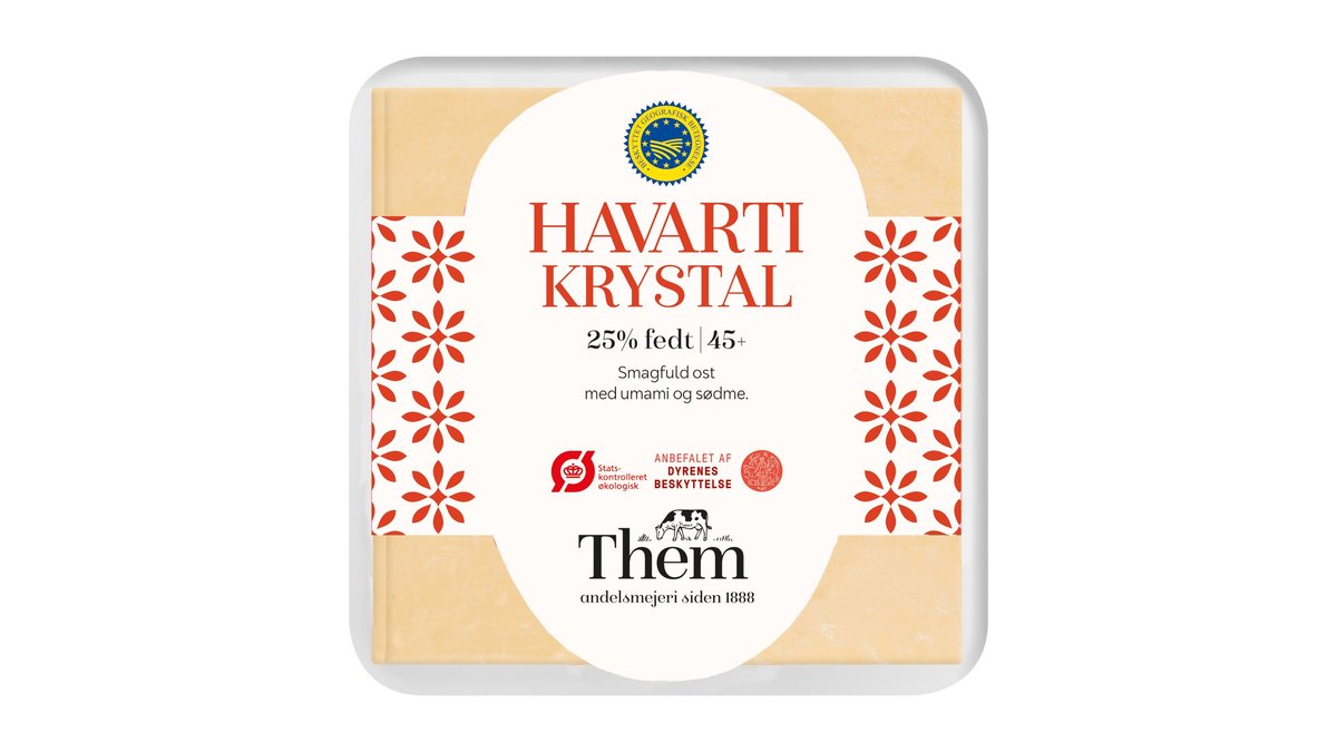 Havarti Krystal ost i skiver øko., Them | Wolt Market Kbh Roskildevej ...
