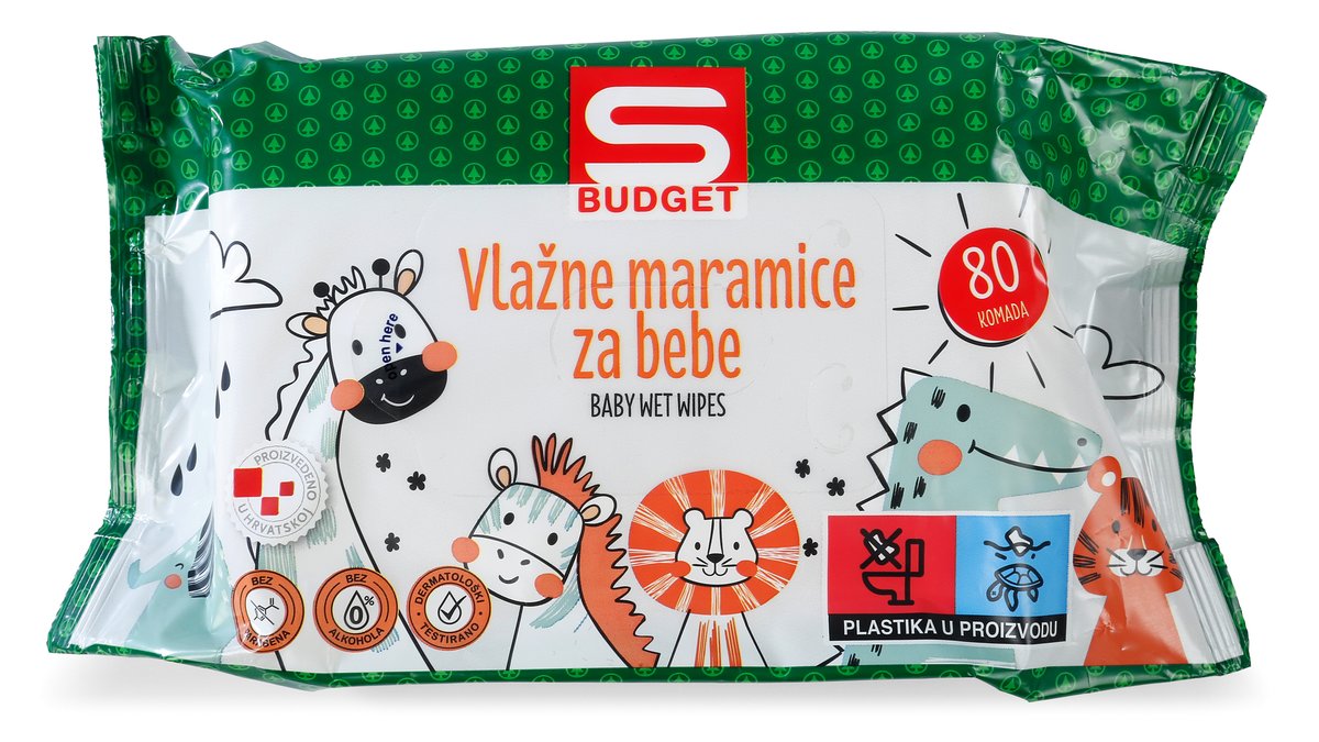 S-BUDGET vlažne maramice za bebe 80/1 | SPAR supermarket - Branimirova ...