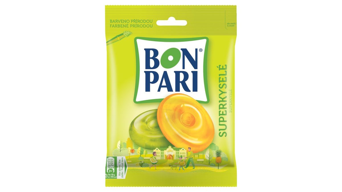 BON PARI SUPER KYSELÉ bonbóny s ovocnými příchutěmi 90g | PENNY Kladno ...