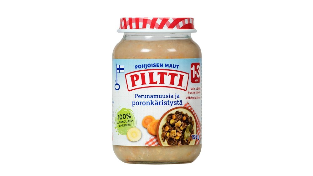 Piltti Pohjoisen maut Perunamuusia ja poronkäristystä 190g 1-3v | K-Supermarket Raisio Center | Wolt