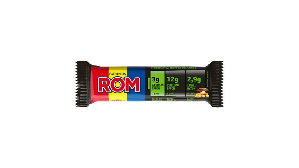 Baton proteic cu rom si arahide Rom, 41 g | Auchan - Berceni | Wolt