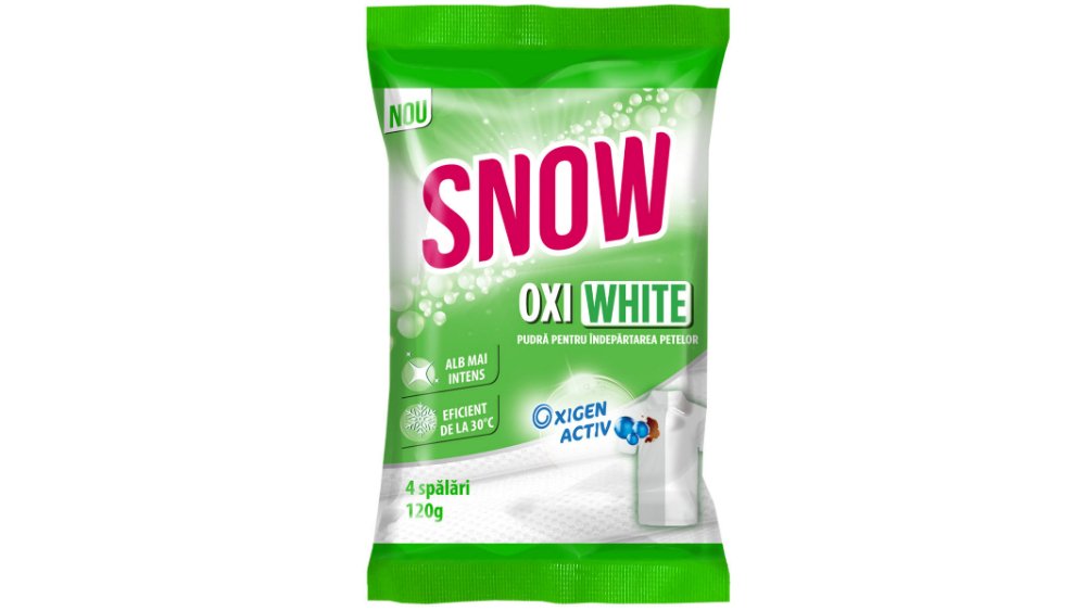 Pudra pentru indepartarea petelor de pe rufele albe Snow 120 g | Auchan - Cluj Iulius | Wolt