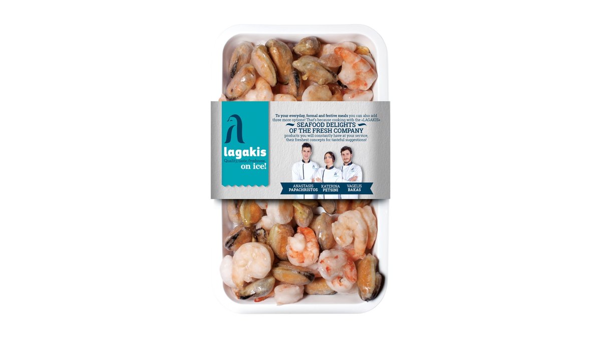 Lagakis Frozen Shrimps With Mussels Peeled Mix, 500 g | Wolt Market Larnaca Central | Wolt