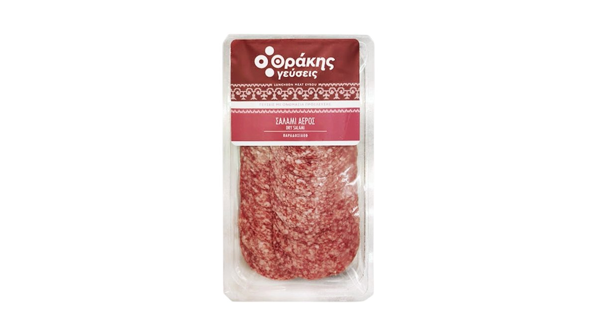 THRAKIS GEUSEIS Traditional Air-Dried Salami Sliced 80g 606361 | Sklavenitis Engomi | Wolt