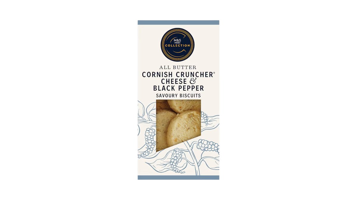 M&S Food Collection All Butter Cornish Cruncher Cheese & Black Pepper ...