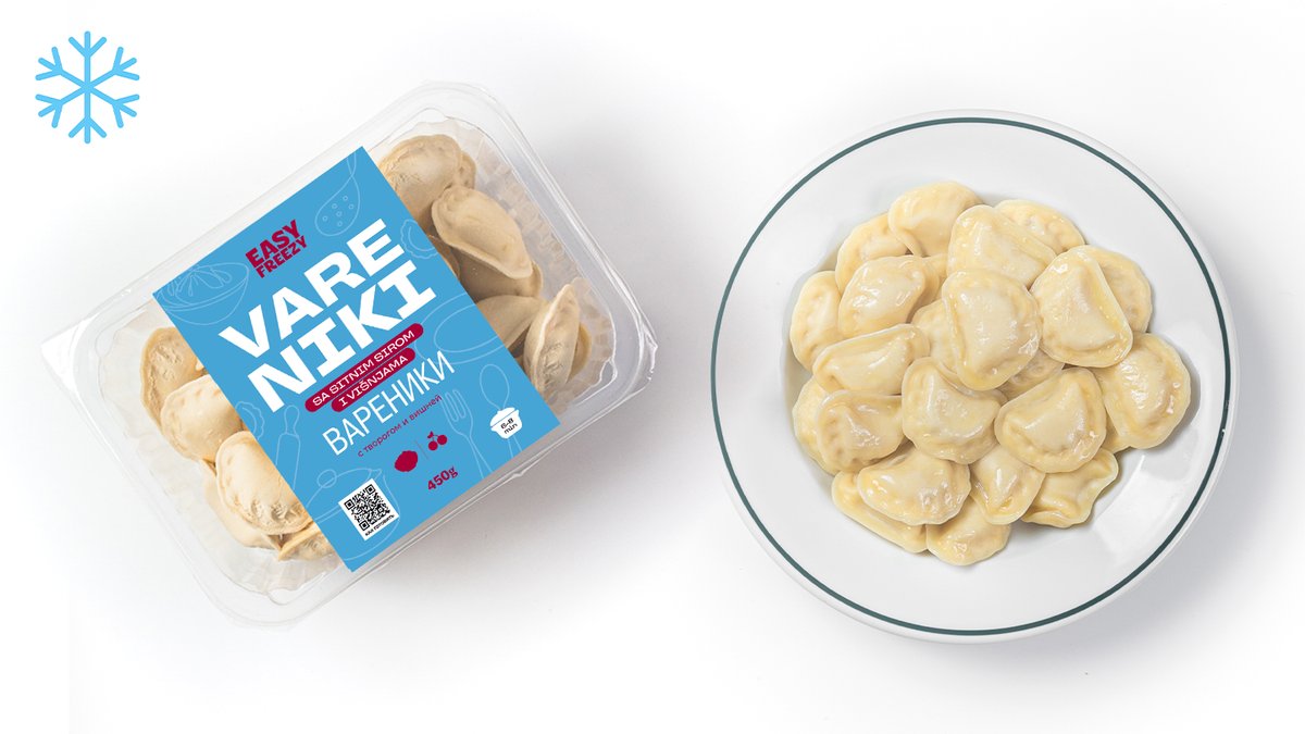 Vareniki sa sitnim sirom i višnjama (Вареники с вишней и творогом ...