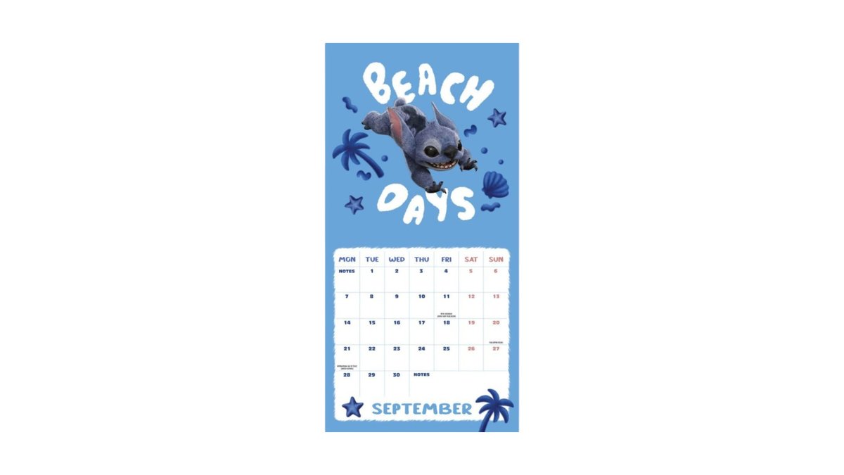 Monthly Square Calendar 2026 - Disney Lilo & Stitch | Charlie's ...