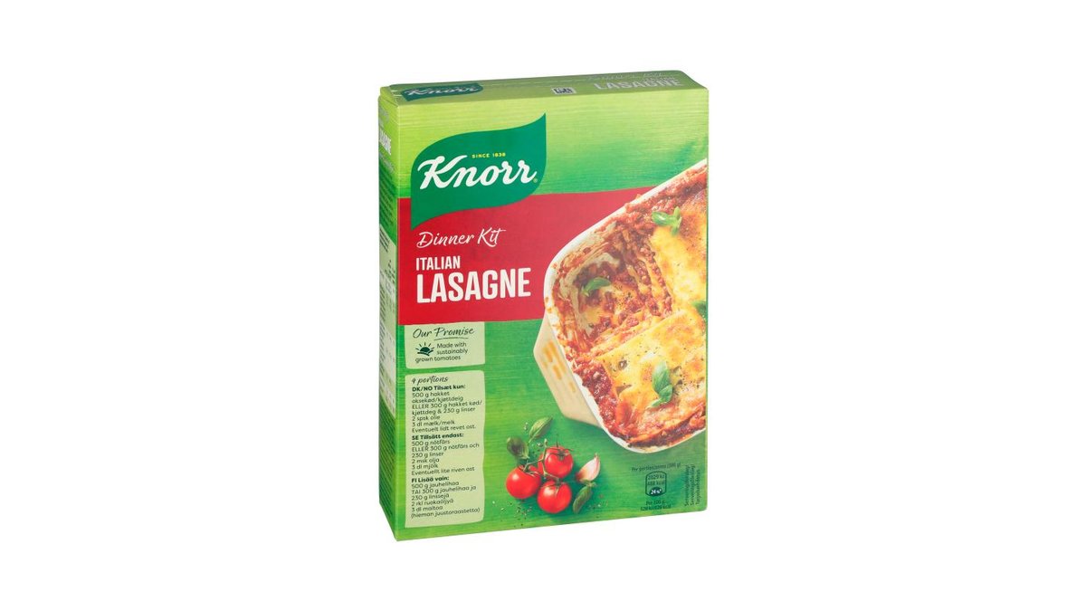 Knorr Dinner Kit Lasagne lavet med 100% bæredygtige tomater 262 g 4 ...