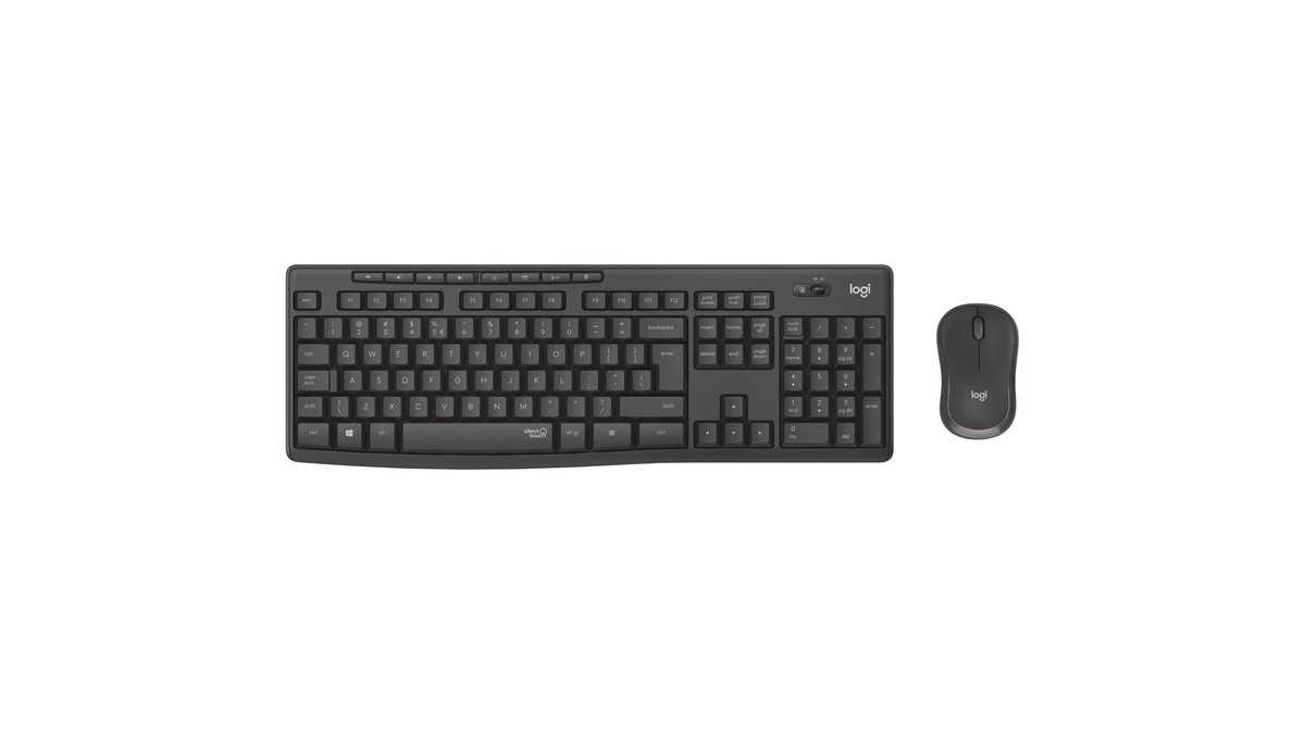 Kit wireless tastatura si mouse Logitech MK295 Silent, layout US INTL ...