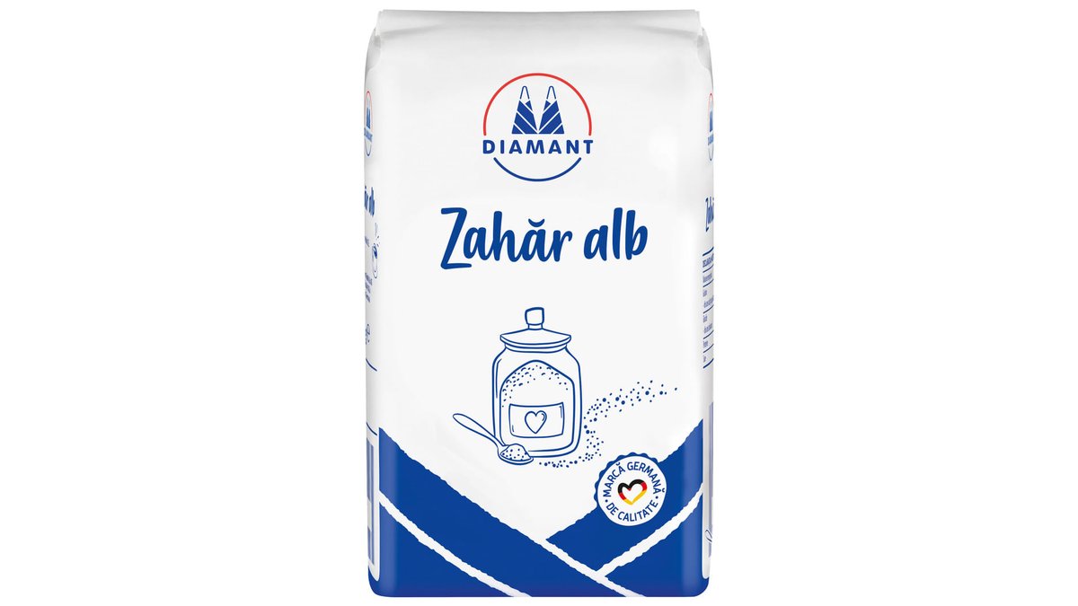 Zahar alb Diamant, punga de hartie, 1 kg | Auchan - Iasi | Wolt